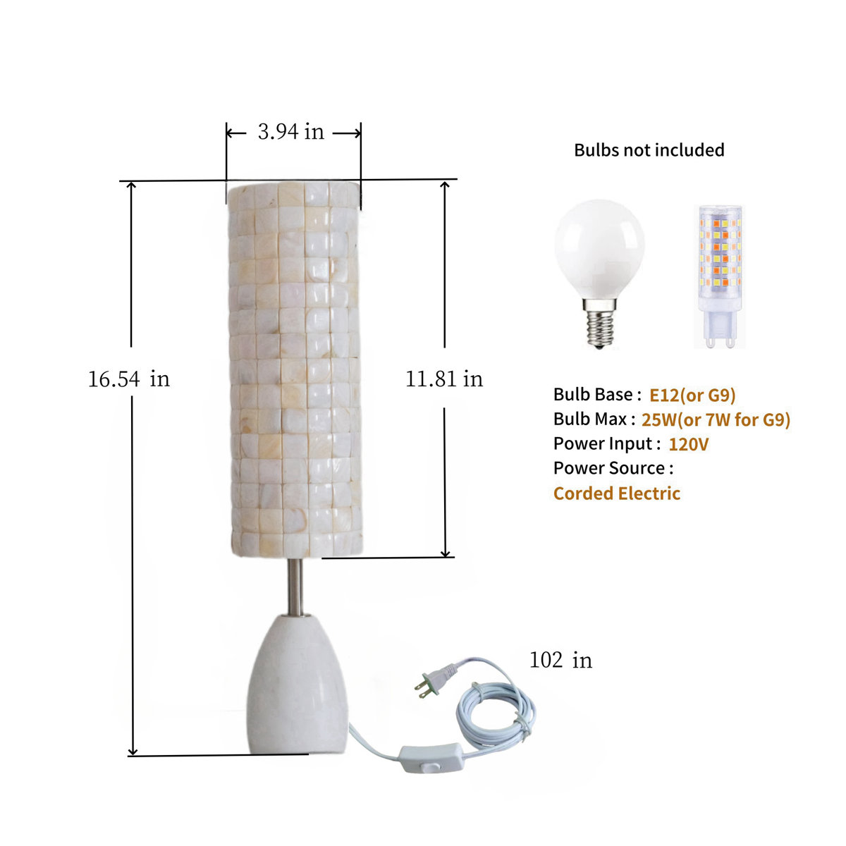 Wrought Studio™ SHELL CANDY TABLE LAMP & Reviews | Wayfair